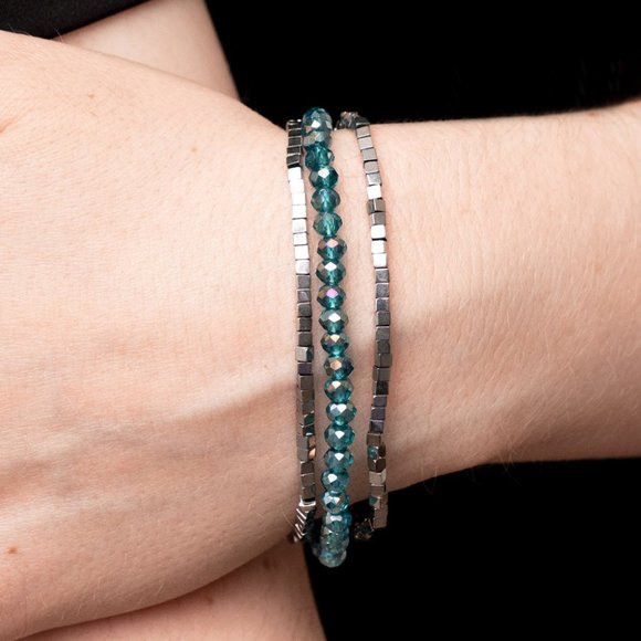 paparazzi | Jewelry | Just A Spritz Blue Stretch Bracelet | Poshmark